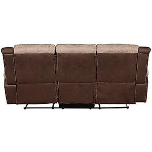 Homelegance Chai 91" Microfiber Double Reclining Sofa (Manual), Brown