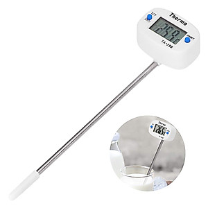 2Pcs Food Cooking Thermometer TA288 Long Probe Digital Meat Temperature Measuring Device for Kitchen BBQ and Grill, -50-300℃