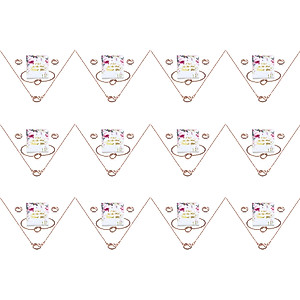 Hicarer Bridesmaid Knot Bracelet Earrings Necklace Kit, Bridesmaid Gift Love Knot Bracelet Cuff Bangle Stud Earrings, Pendant and Cards Wedding Jewelry for Bridesmaids (6 Sets)