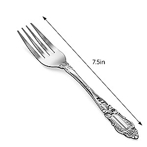 DecorRack Dinner Forks, Set of 12 Stainless Steel Table Forks, Flatware Everyday Silverware use for Home, or Restaurant