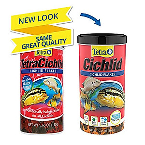 Tetra Cichlid Flakes for Mid and Top Feeding, 5.65 oz.