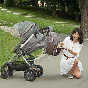 Baby Diaper Bag Backpack with Waterproof Changing Pad Ideal for Mom and Dad,Large Multifunctional Nappy Changing and Travel Bag For Boys and Girls with Stroller Connector and Laptop/Tablet Pockets