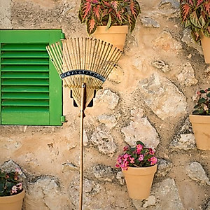 BUTIFULSIC Garden Tool Rack Broom Hanger Garage Wall Organizer Ladder Hooks Garden Tool Organizer Hanger Holder Storage Hook for Garage Trimmer Garage Hooks Mop Rack Broom Rack