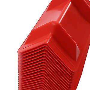 Corner Edge Protector, 30 Pack Red PP V Shaped Tie Down Strap Guards Bumper Cargo Load Flatbed Truck