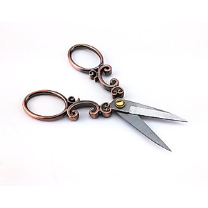 yueton Vintage European Style Needlework Embroidery Scissors (Copper)