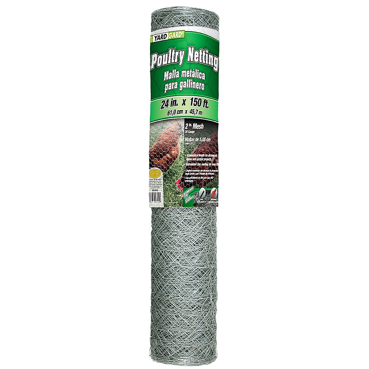 YARDGARD 308494B 2 Foot X 150 Foot 2 Inch Mesh Poultry Netting ( Packaging May Vary )