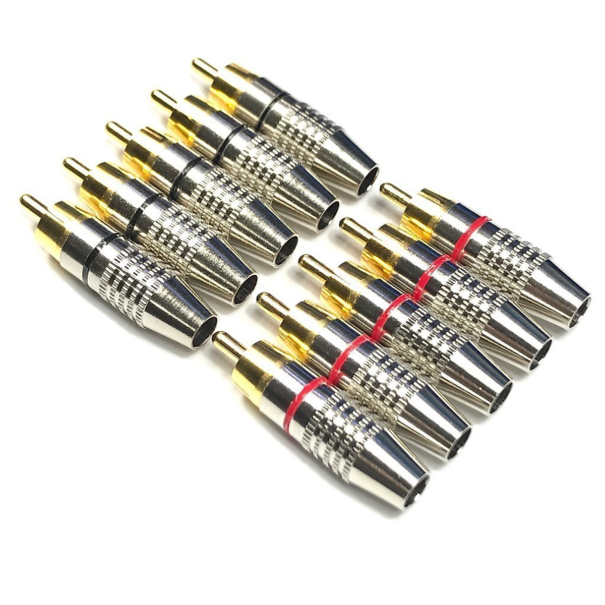 CESS RCA Plug Solder Gold Audio Video Connectors (10 Pack)