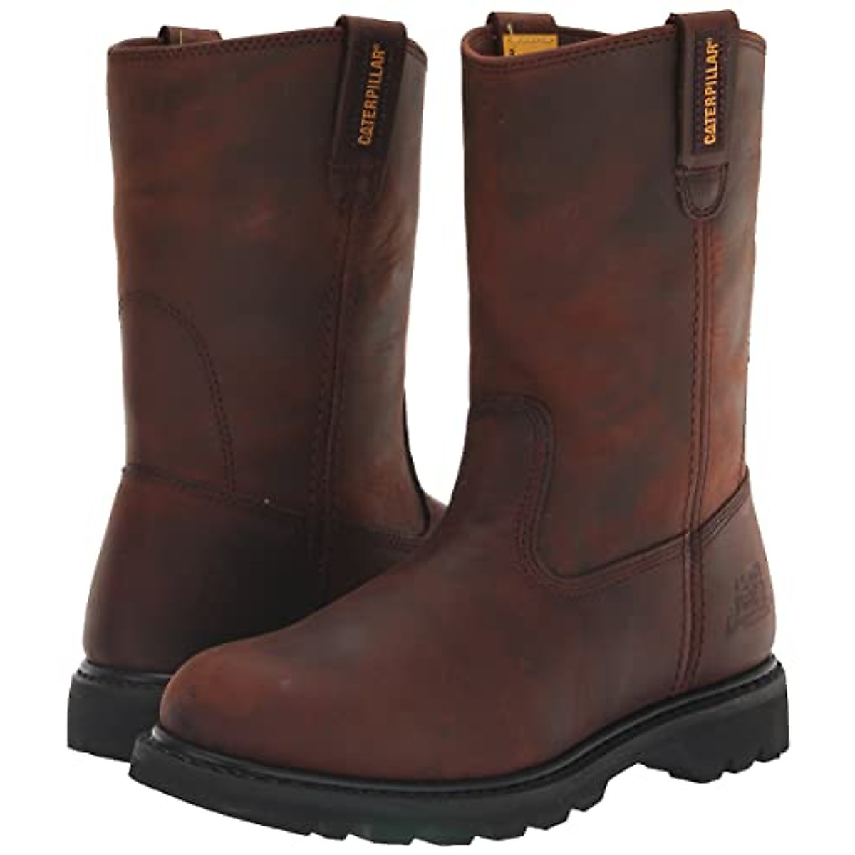 Cat Footwear Men's Revolver Pull-on Soft Toe Work Boot, Brown, 10