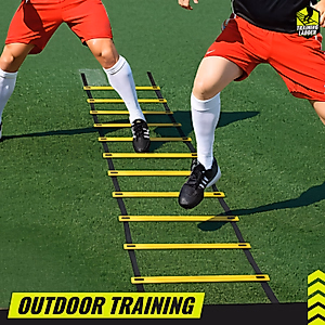 Teenitor Agility Ladder 21 Rung 29.5ft Speed Ladder Training Ladder for Soccer, Speed, Football Fitness Feet Training Carry Bag Agility Training Equipment, Sports Agility Ladders for Kids