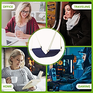 Foot Hammock Under Desk Footrest | Adjustable Office Foot Rest Under Desk Hammock | Portable Desk Feet Hammock with Headphones Holder (Black)