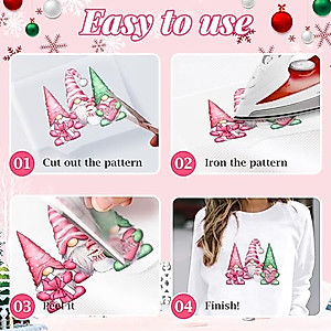Loozykit Iron on Decals for T Shirt Washable Heat Transfer Vinyl Stickers Theme Iron on Patches Iron on Stickers for DIY Clothing Bag Hat Pillow Craft Decorations (Christmas- 12Pcs)