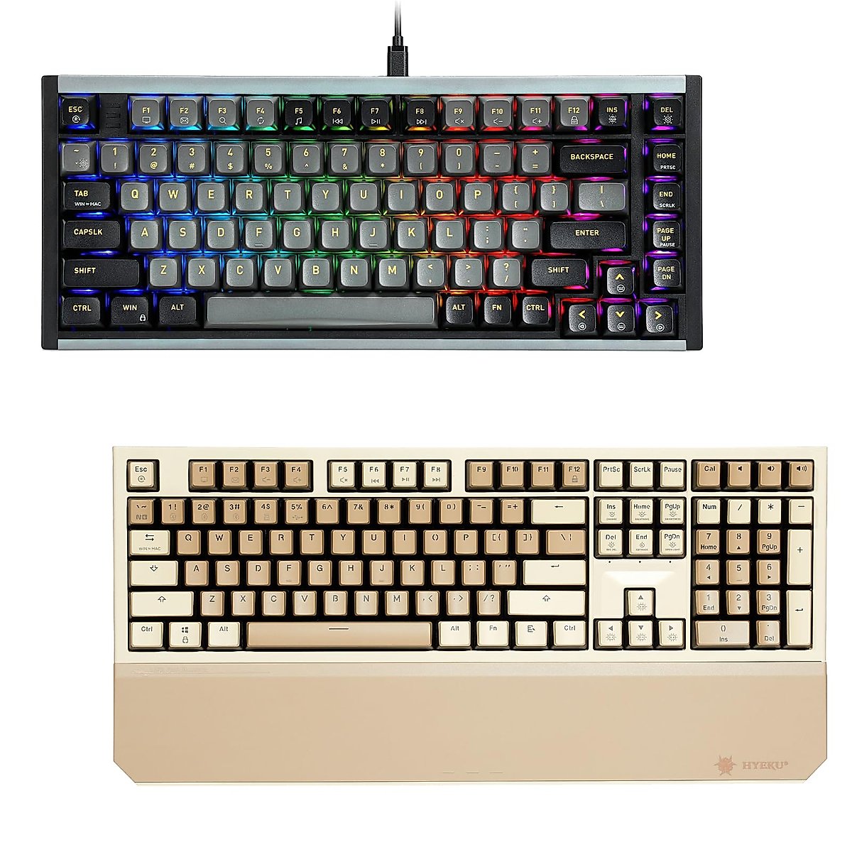 Hexgears X5pro Wireless Mechanical Keyboard, Triple Mode BT5.0/2.4G/USB-C Mechanical Keyboard with Kaihl Box Switch, I2 Mechanical Keyboard, 75% Gaming Keyboard 83