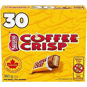 Nestle Coffin Crisp Coffee Crisp 30x12g Snack Size Bars - Imported From Canada