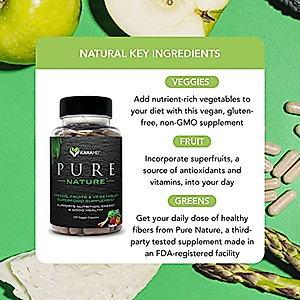 KaraMD Pure Nature - Fruit & Veggie Superfood Supplement with Antioxidants for Energy, Cognitive Clarity, Immunity & Digestion Support - Vegetable Capsules - 30 Servings (120 Capsules).