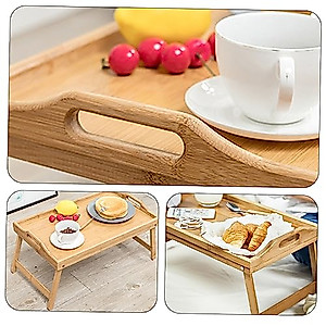 USHOBE 1pc Multifunctional Folding Table Drink Tray Portable Desk for Laptop Dresser Nightstand Set Bed Tray Breakfast Serving Tray Media Bed Tray Bed Food Trays Folding Desk Bed Desk