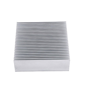 Awxlumv Aluminum 80mm Heat Sink 3.15x3.15x1inch/ 80x80x27mm Heatsink Large Radiator Circuit Board Cooling Cooler 26 Fins for LED, Power High Fans - Sliver
