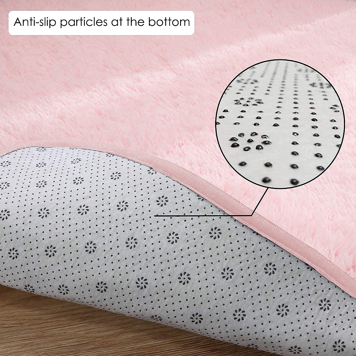 MIEMIE 4x4 Soft Pink Round Area Rug for Bedroom Modern Fluffy Circle Rug for Kids Girls Baby Room Indoor Plush Circular Nursery Rugs Cute Cozy Area Rugs for Living Room