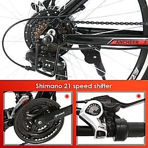 ANCHEER 26 inch Electric Bike for Adults, Commuting Ebike with 36V 10.4Ah Battery, 250W Motor Electric Mountain Bike, and Professional 21 Speed Gears