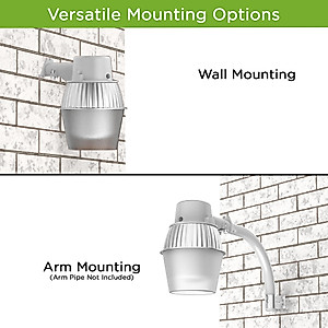 250W Equivalent Barn Light with 29W LED bulb Outdoor Dusk to Dawn Area and Flood Light with Photocell UL Listed LED Security Light for barn Garage Yard Warehouse 4000K 3300LM 120Vac Gray 1Pack