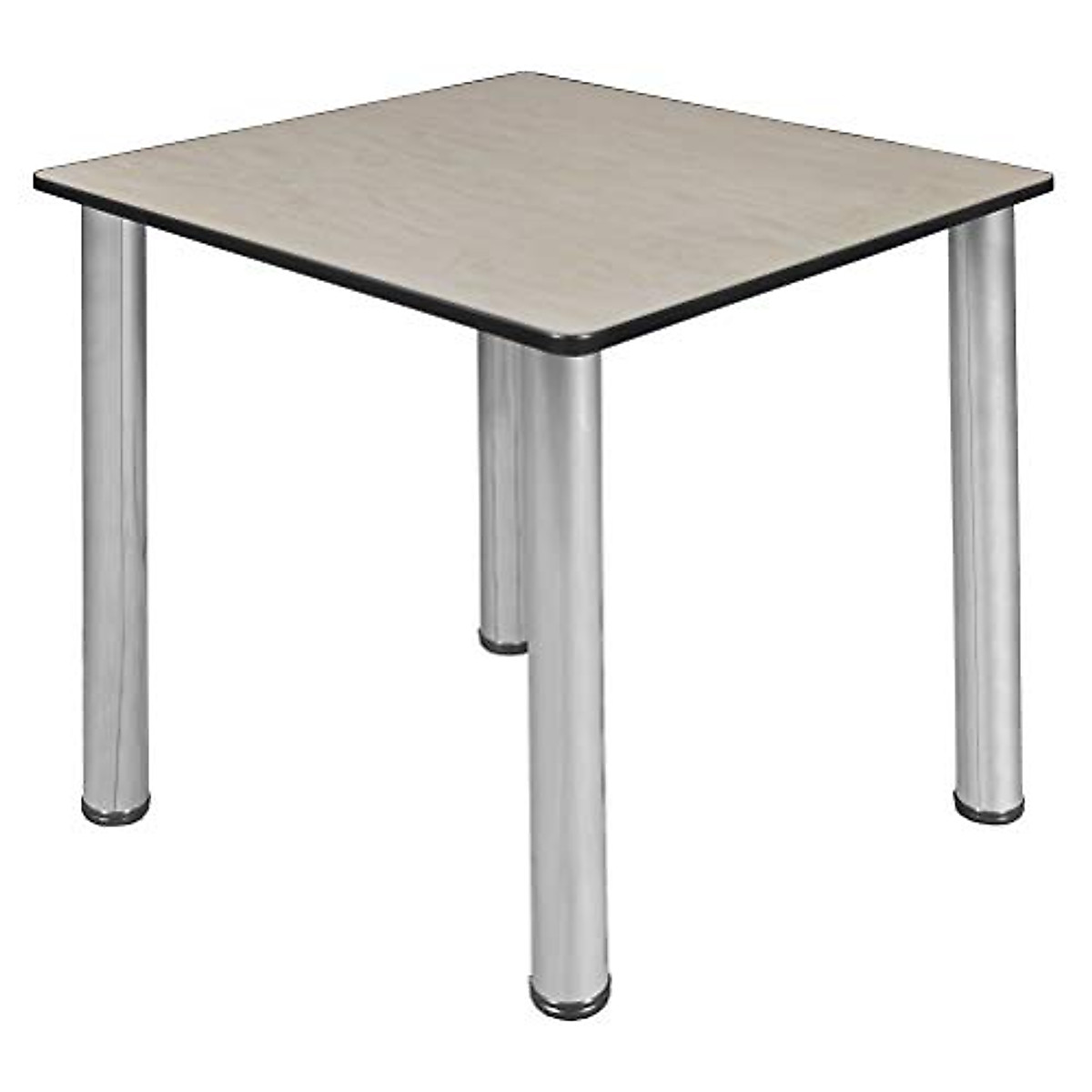Regency Kee Square Dining & Activity Table with with Slim Lightweight Tabletop, 30", Maple/Chrome