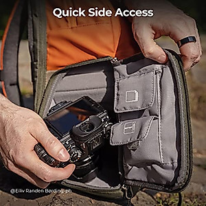 K&F Concept Camera Backpack, Camera Bags for Photographers Large Capacity Camera Case with Raincover,15-15.6 Inch Laptop Compartment Compatible for Canon/Nikon/Sony/DJI Mavic Drone(Backpack 20L)