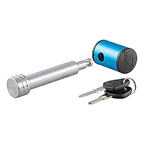 CURT 23502 Right-Angle Stainless Steel Trailer Hitch Lock, 5/8-Inch Pin Diameter, Fits 2-Inch Receiver