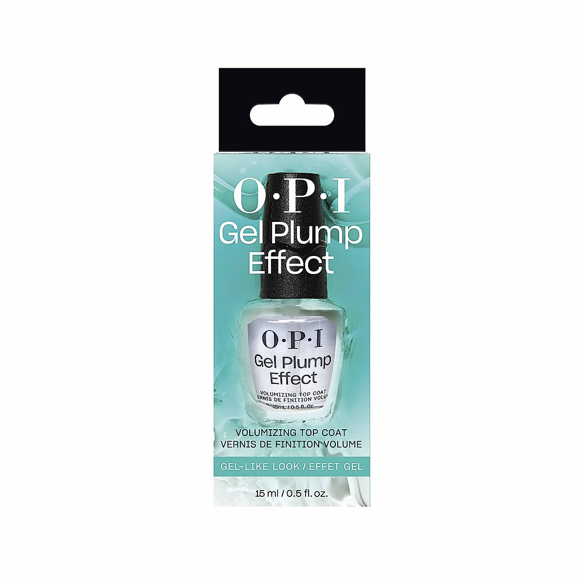 OPI Plumping Top Coat, Volumizing Nail Polish Top Coat, 0.5 fl oz