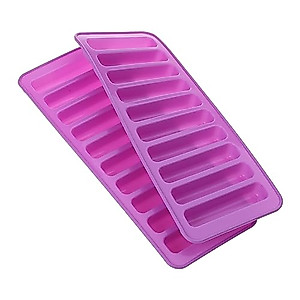 Easy Release Ice Cube Mold 10-Grids Cylinder Ice Cube Tray Flexible Silicone Ice Maker For Cocktails Teas Coffee Ice Cube Mold Silicone For Cocktails Fun Shapes Ice Maker Small Ice Cube Trays