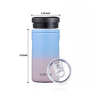 COKTIK 5 in 1 Insulated Can Cooler, Double Wall Slim Can Cooler for 12 oz Regular or Slim Cans & Beer Bottle