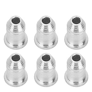 Bnineteenteam 6 Pcs Guitar Through Body String Ferrules for Electric Guitar (Silver)