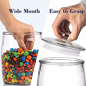 Ritayedet 1/2 Gallon Glass Jars with Lid, Wide Mouth Cookie Jars Set of 2, Apothecary Jars for Candy, Glass Canisters for Kitchen Storage and Laundry Organization