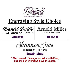 My Personal Memories, Custom Engraved Ballpoint Pen with Personalized Case - Wood Pen Set for Lawyers, Doctors, Teachers, Graduates, Students (Rosewood)