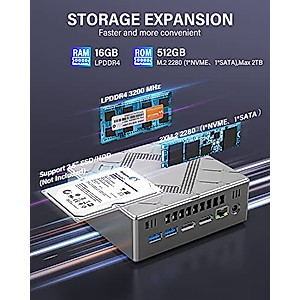 KAMRUI Mini PC Intel 11th Gen i5-11320H(Up to 4.5 GHz) Windows 11 Pro, Mini Computers 16GB RAM 512GB SSD, Mini Desktop Computer Super Fast WiFi BT Type-C USB3.0 4K UHD Triple Display VESA Home Office