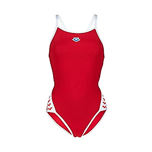 Arena Women's Standard Icons Super Fly Back Solid, Red-White, 38