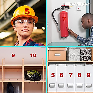 iSYFIX Reflective Red Vinyl Numbers Stickers – (2 Sets) 3 Inch – Premium Self-Adhesive Decal Die Cut and Pre-Spaced for Mailbox, Signs, Window, Door, Cars, Trucks, Home, Business, Address Number