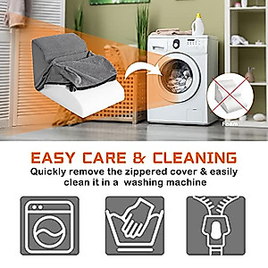 InfinCreats Premium 3-Step Dog Stairs & Steps for Small Dogs, Non-Slip Dog Stairs to Bed and Couch, High Density 30D Foam Pet Stairs for Older Dogs, Injured Dogs or Cats (Dark Grey)