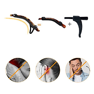 SMARTTOP Glasses Ear Cushion-Anti-Slip Eyeglasses Ear Grips Sleeve-Silicone Soft Glasses Ear Hook Holder For Men Women Kids Sports Study and Work (BLACK,6pairs)