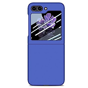 Phone flip case Compatible with Samsung Galaxy Z Flip 5 Case with Built in Front Screen Protector,Ultra Slim Case Matte PC Shockproof Protection Anti-Scratch Phone Case Galaxy Z Flip 5 Phone Cover (