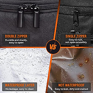 MNJ Motor Boat Trash Bag, Portable Outdoor Mesh Trash Can Reusable Leakproof, Boat Trash Container Garbage Sack Storage Bag with Bottom Zipper Opening for Boat Kayak Sandbar Marine RV Camper Fishing