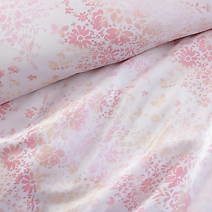 Betsey Johnson - Twin Duvet Cover Set, Luxurious Satin Bedding with Matching Sham, Silky Home Decor for Hair and Skin (Butterfly Garden Pink, Twin)