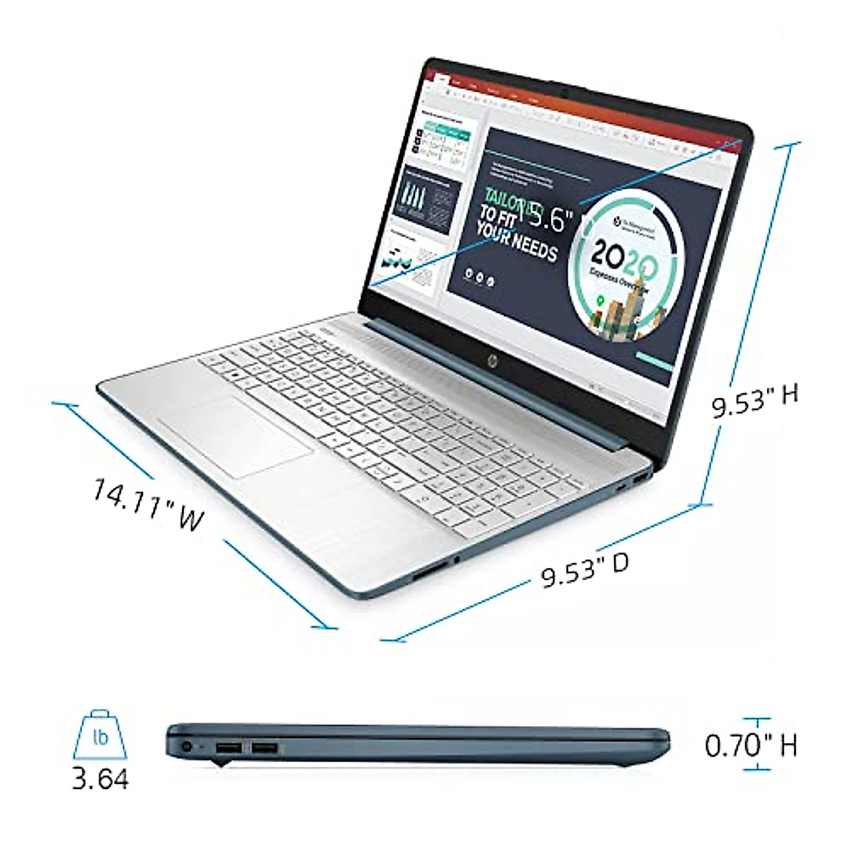 HP Pavilion Laptop, 15.6" HD Display, Intel Pentium Quad-Core Processor, Online Conferencing, Webcam, HDMI, WiFi, Bluetooth, Windows 11 (16GB RAM | 1TB SSD)
