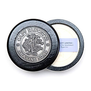 Captain Fawcett's Handcrafted Luxurious shaving soap with wooden bowl ((110g/3.88oz))- With fresh top notes of Pine Needle, Sandalwood & Amber, Elemi, | great for personal and professional use