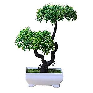1pc Bonsai Plant Artificial Bonsai Tree Pine Plastic for Home Office Windowsill Garden Decoration