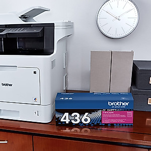 Brother Genuine Super High Yield Toner Cartridge, TN436M, Replacement Magenta Toner, Page Yield Up to 6,500 Pages, Amazon Dash Replenishment Cartridge, TN436