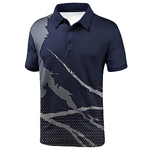 JACKETOWN Golf Polo Shirts for Men Moisture Wicking Sports T-Shirts Short Casual Polo