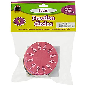Teacher Created Resources Foam Fraction Circles (20611),Multi