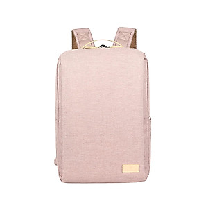 Nordace - Smart Backpack Siena 19L-volt laptop compartment USB connection water-resistant weight: 0.88 kg luggage strap security pocket water bottle slim design, pink
