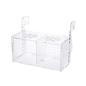 Balacoo Aquarium Fish Breeding Box - Transparent Acrylic Fish Tank Isolation Hatchery Hanging Incubator for Shrimp Clownfish Baby Fishes (Hook 201011cm)