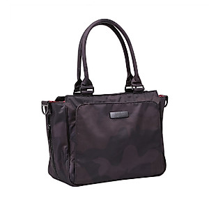 JuJuBe Be Classy Structured Multi-Functional Diaper Bag/Purse, Onyx Collection - Black Ops