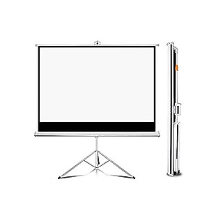 FMOGE 72 Inch Projector Screen with Stand, High Definition Premium Wrinkle-Free Projector Screen for Movie Or Office Presentation, Fast-Folding,16:9
